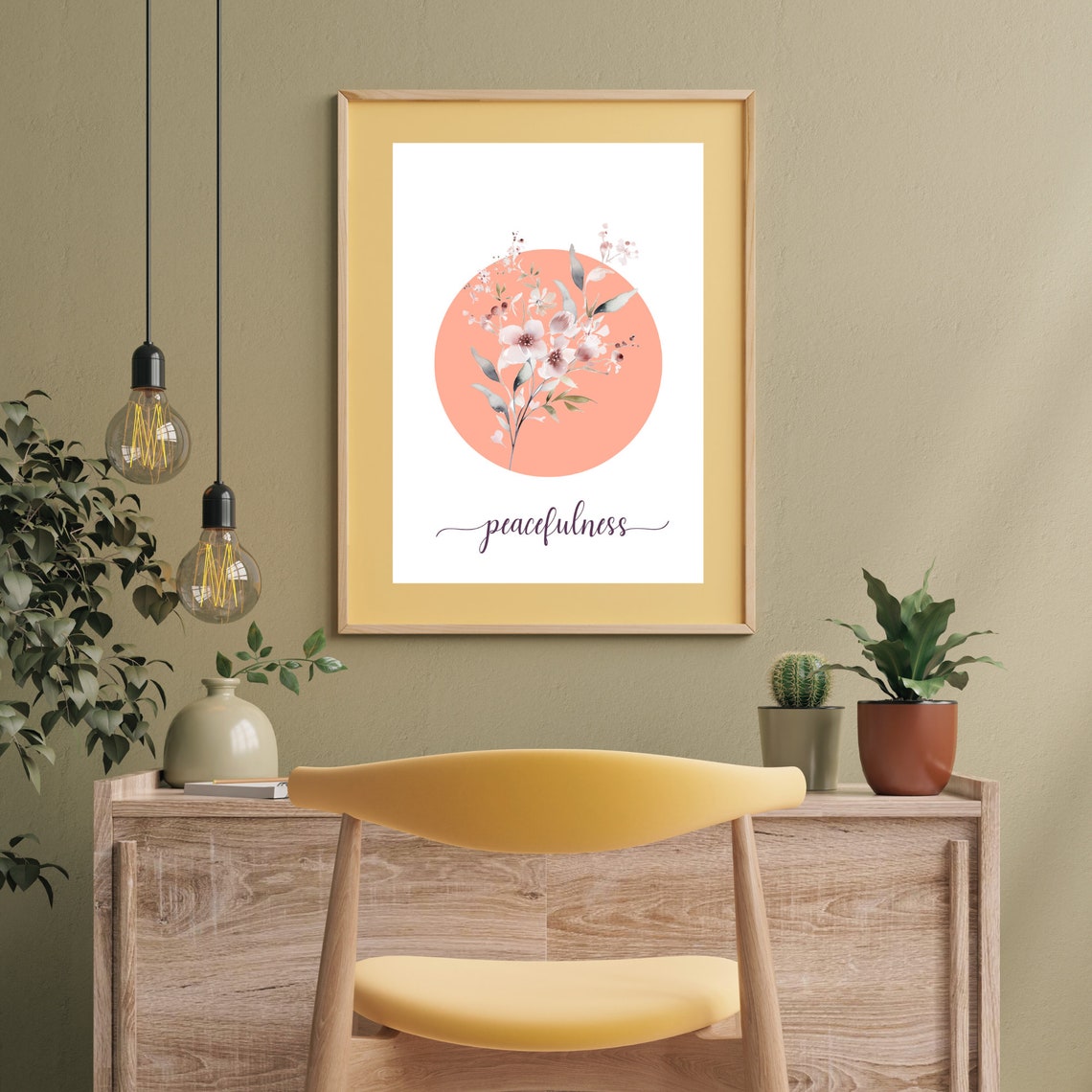 Peacefulness Printable Digital Wall Art, Home Decor Downloadable Poster ...