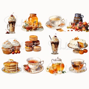 Premium Fall Food Clipart, Realistic Autumn Stickers, Harvest Delights ...