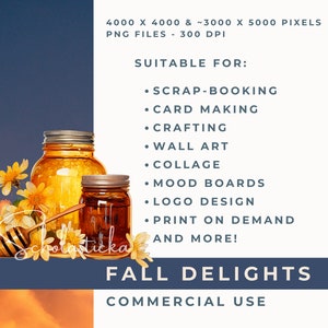 Premium Fall Food Clipart, Realistic Autumn Stickers, Harvest Delights ...
