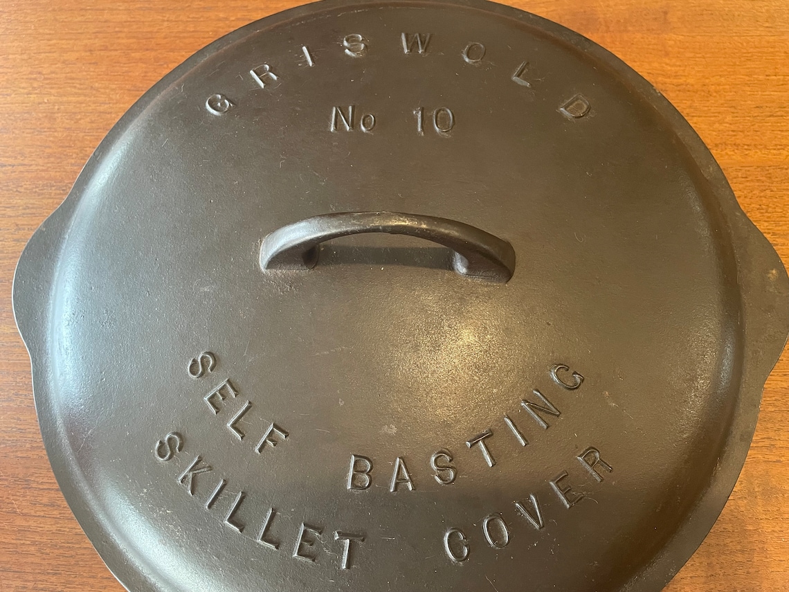 Griswold 10 SET Cast Iron Skillet PLUS LID - Etsy