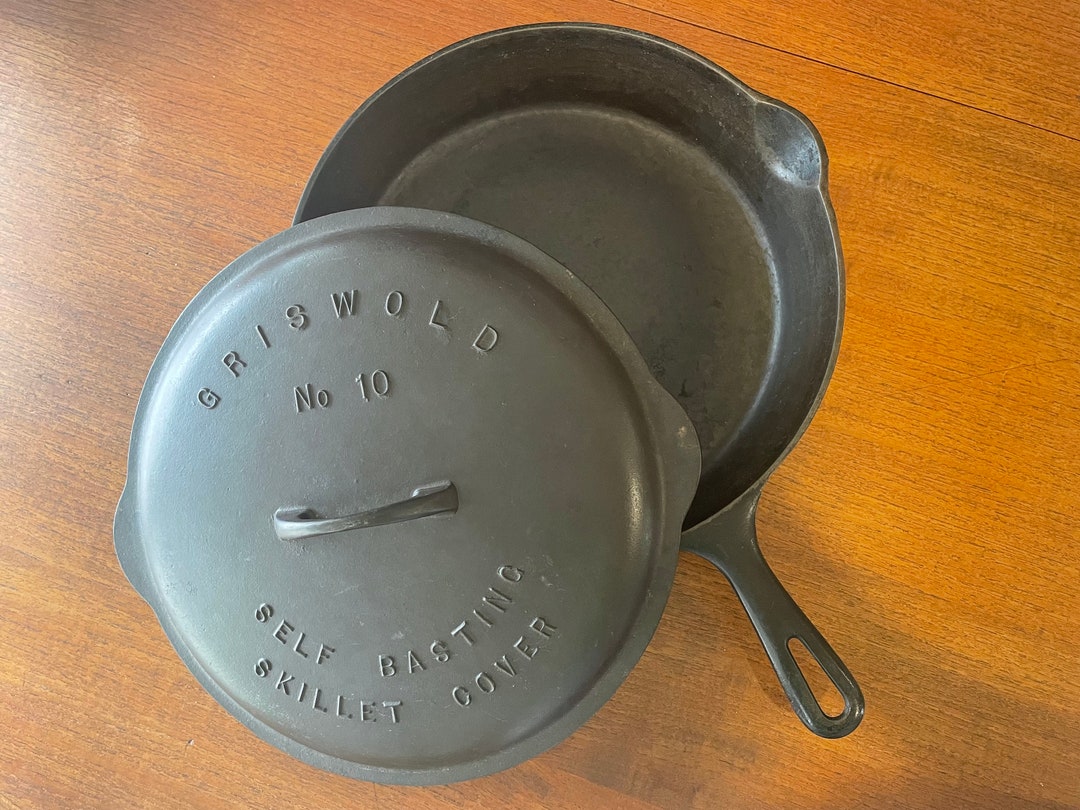 Griswold 10 SET Cast Iron Skillet PLUS LID - Etsy