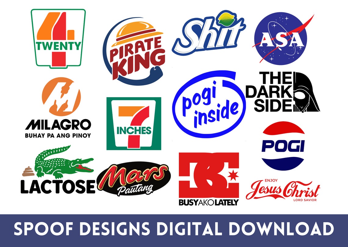 100+ Brand Spoof T-shirt Designs for DTG DTF Screen-printing and ...