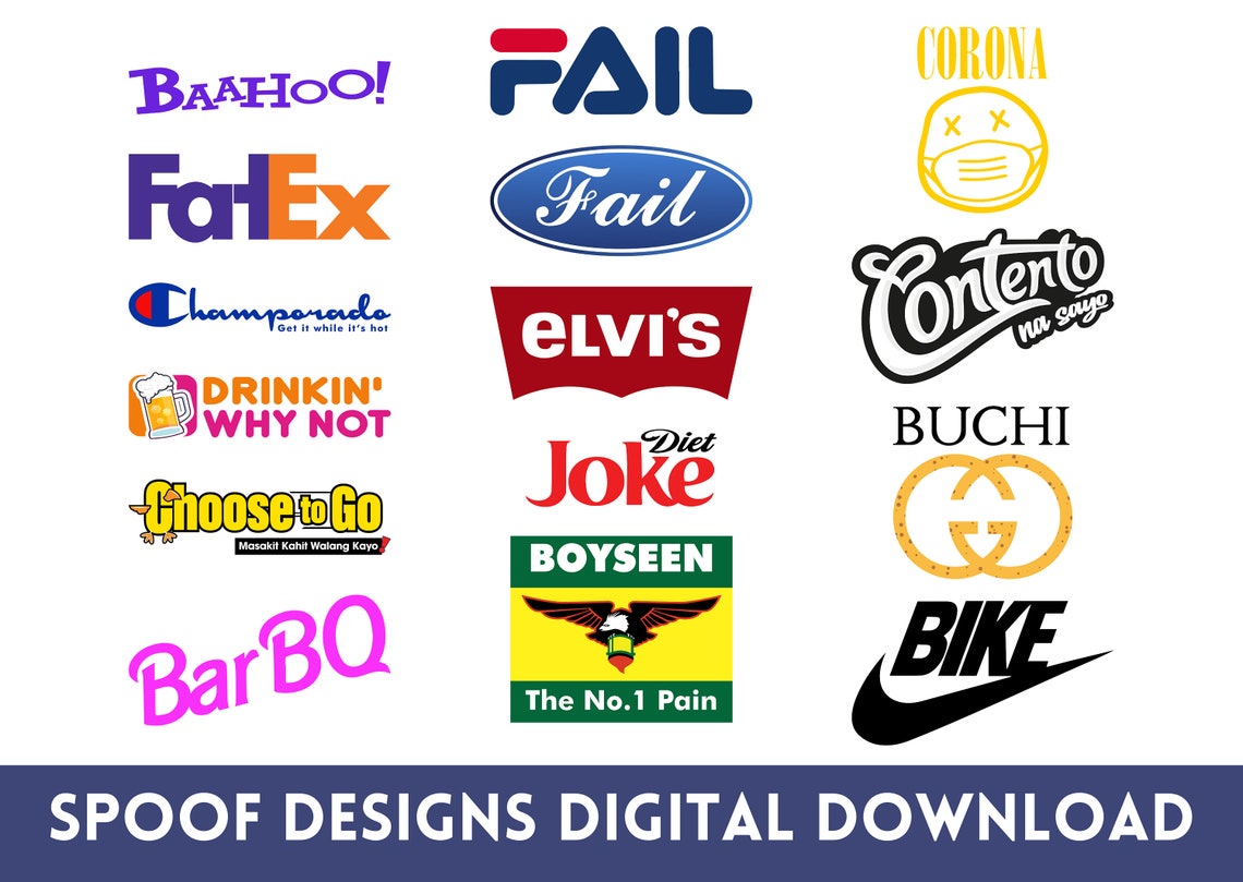 100+ Brand Spoof T-shirt Designs for DTG DTF Screen-printing and ...