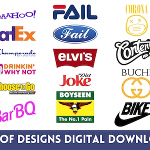 100+ Brand Spoof T-shirt Designs for DTG DTF Screen-printing and ...