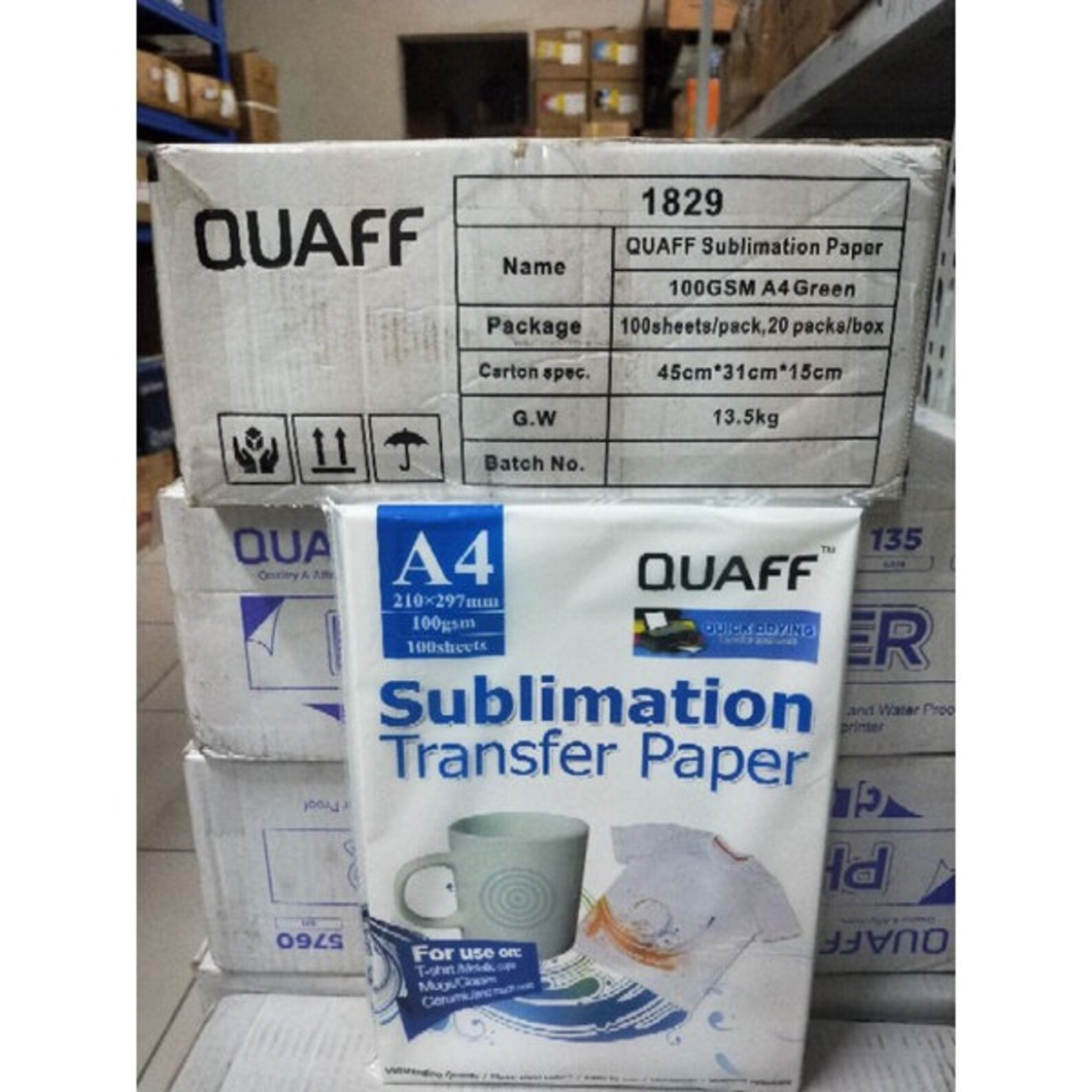 Quaff A3/A4 Size Sublimation Paper 100gsm Quick Dry 100 Sheets Pack ...
