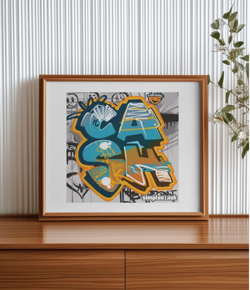 Cash Graffiti Art - Etsy