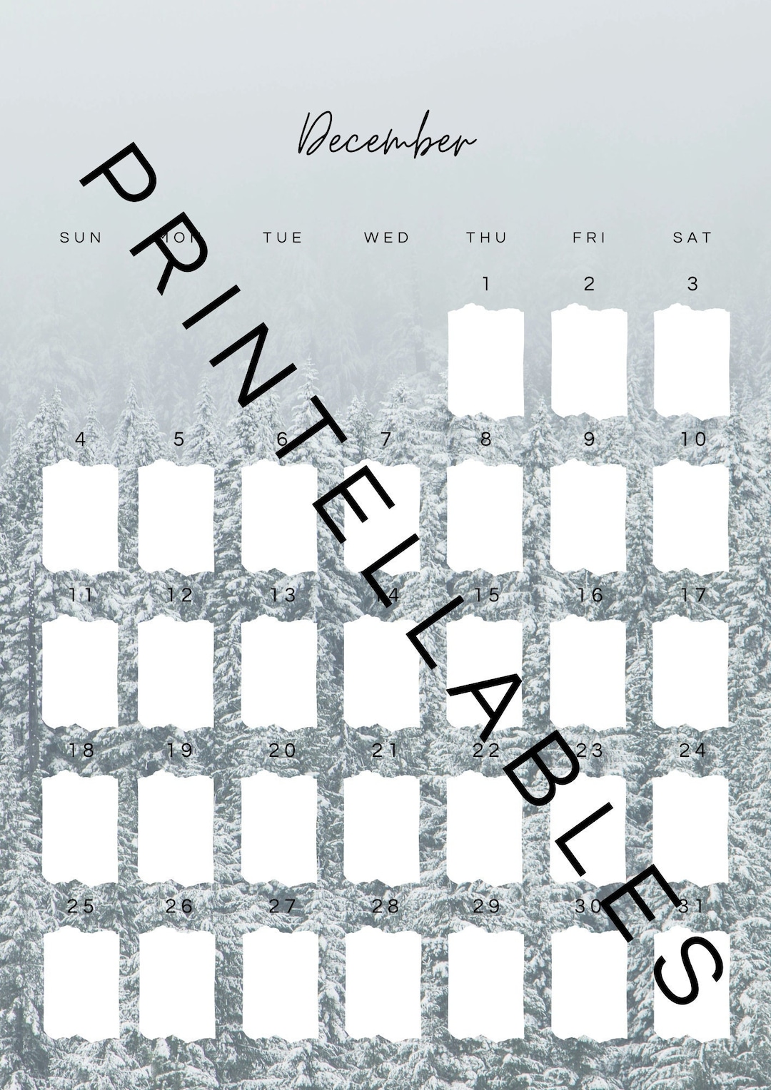 Printable 13 Month Calendar (december 2022-december 2023) - Etsy