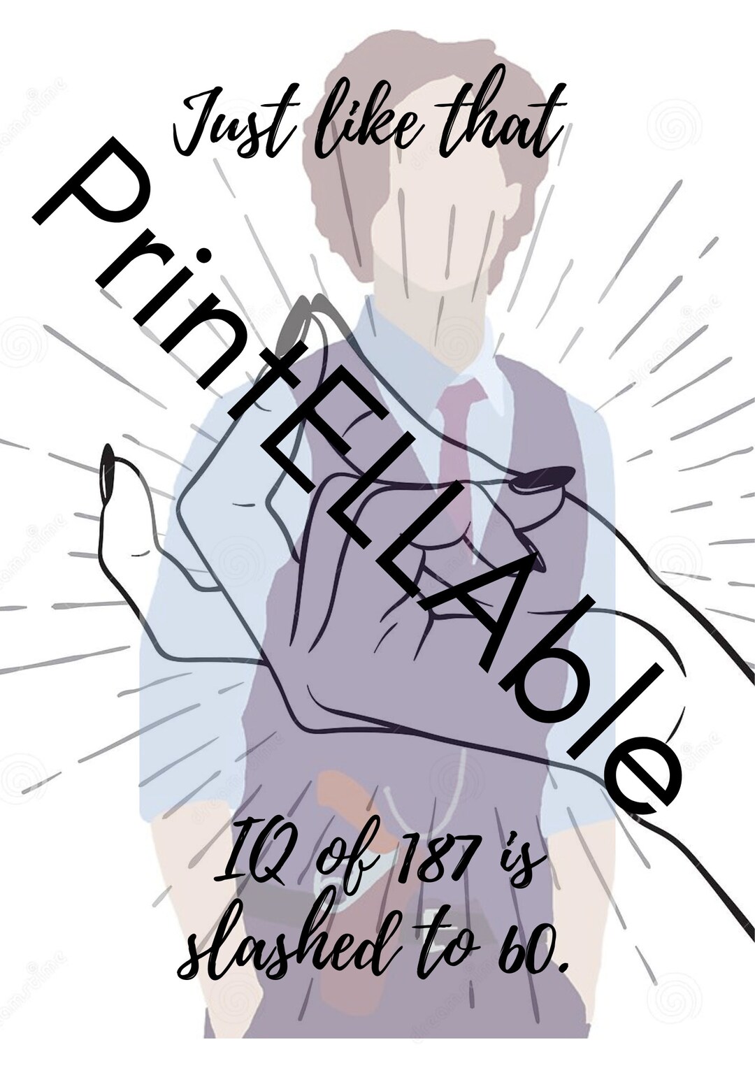 Spencer Reid Criminal Minds Poster "just Like That IQ of 187 Slashed to ...