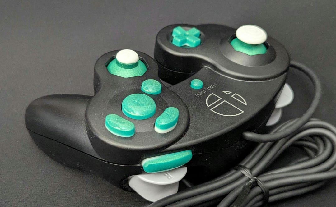 Emerald Gold | Modded OEM Gamecube Controller - Etsy
