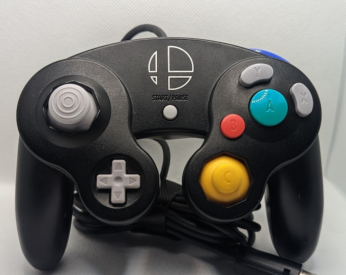 ALL BLACK Bluetooth LED Gamecube Controller - Etsy