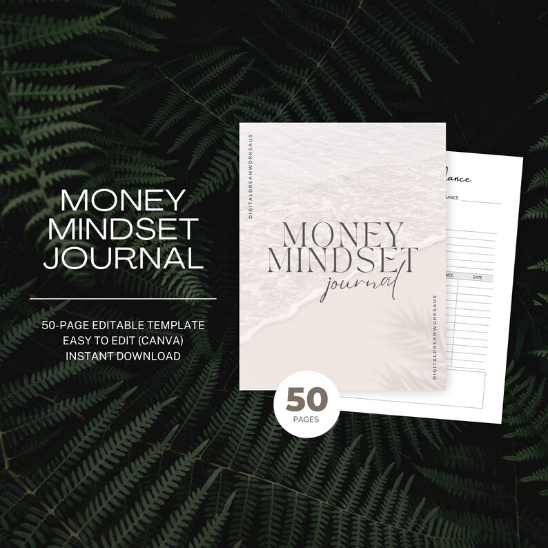 Money Mindset Journal | Editable Digital Journal | Canva Template ...