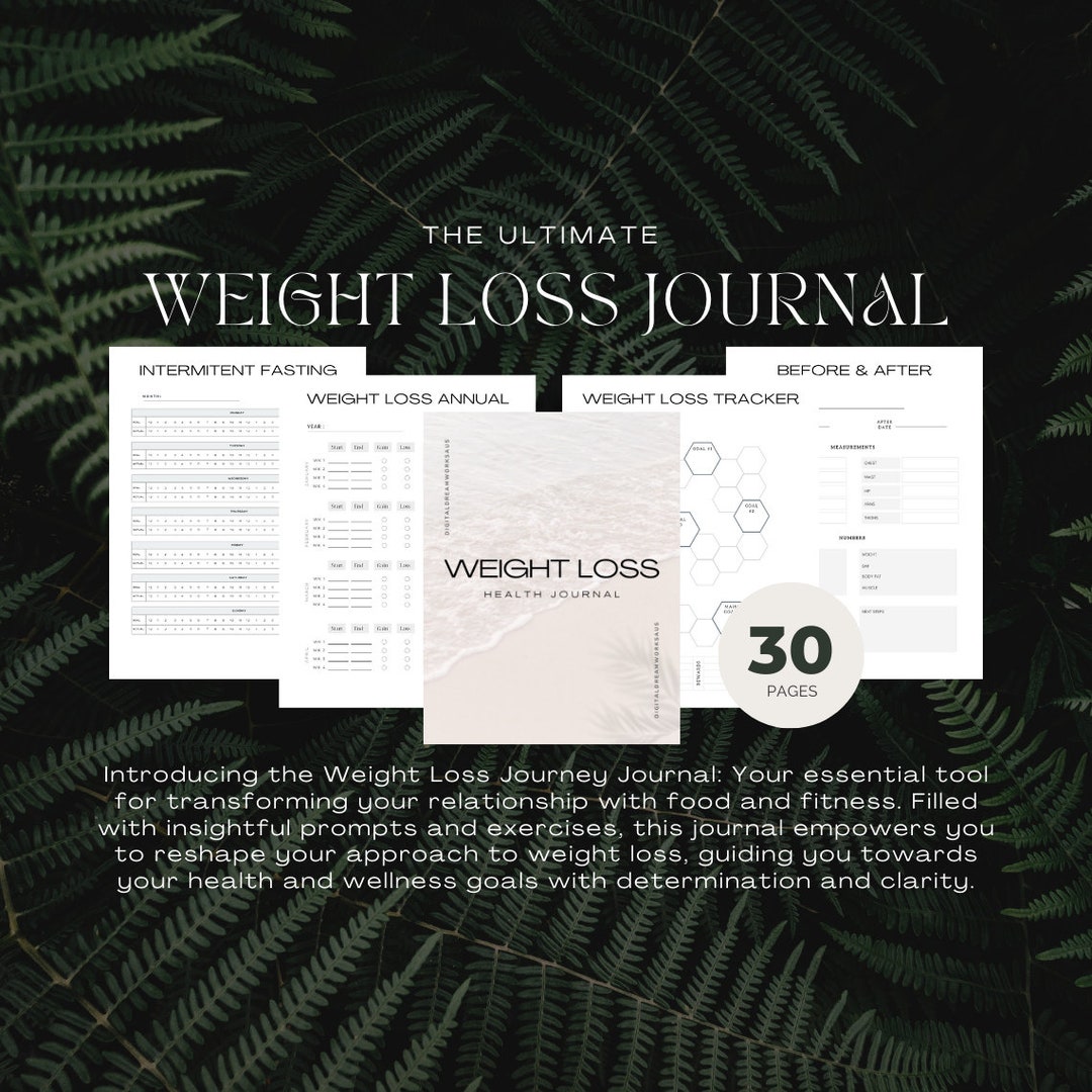 Weight Loss Journal | Editable Digital Journal | Canva Template ...