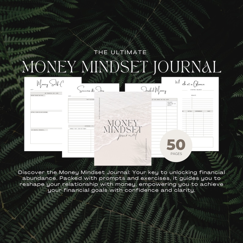 Money Mindset Journal | Editable Digital Journal | Canva Template ...
