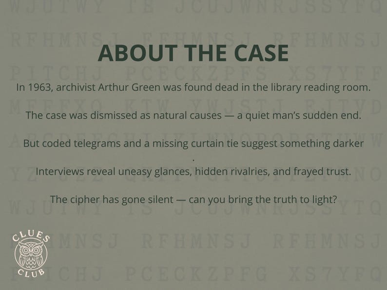 Silent Code – Printable Cold Case Murder Mystery Game - Etsy Australia