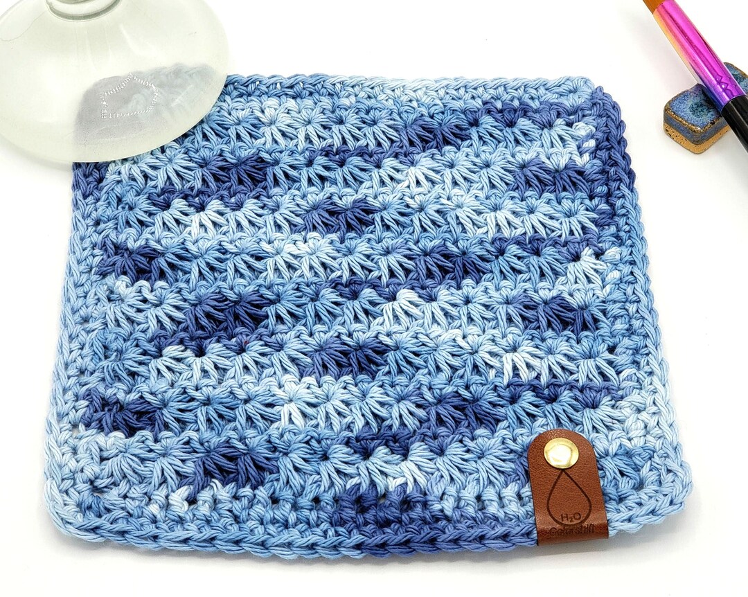 Reusable Crochet Washcloth, Zero Waste Watercolor Paint Brush ...