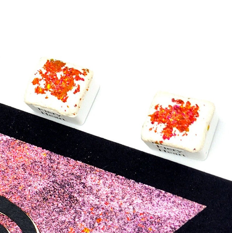 Fiery Mica Metallic Watercolor, Sparkly Colorshift Handmade Art Gift ...