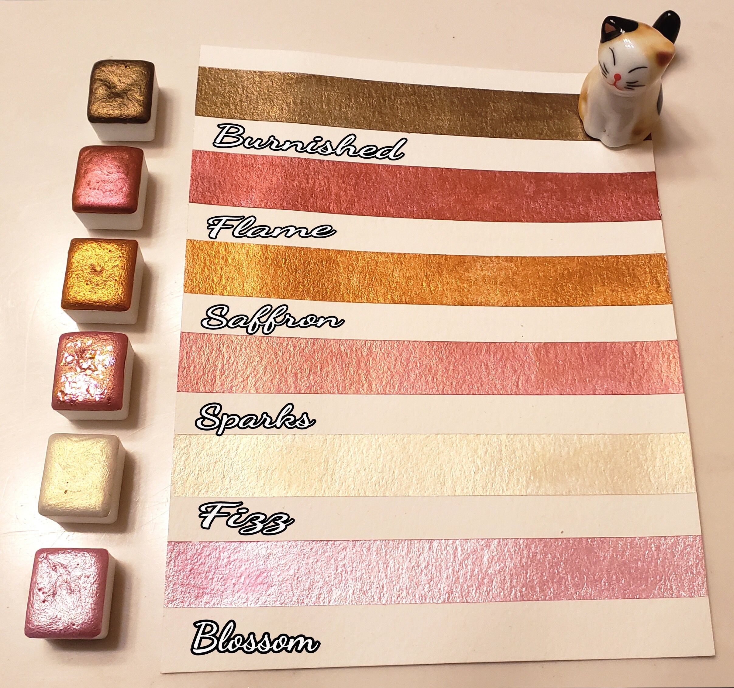 Mica Metallic Watercolor Sparkly Colorshift Handmade Palette Gift for ...