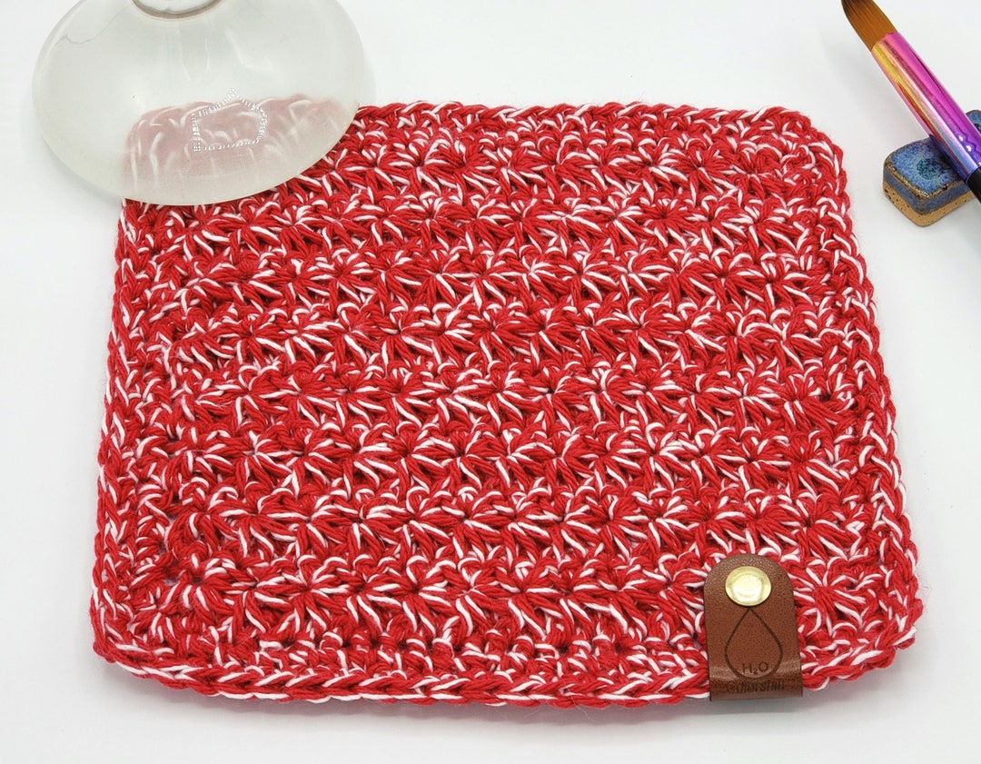 Reusable Crochet Washcloth, Zero Waste Watercolor Paint Brush ...