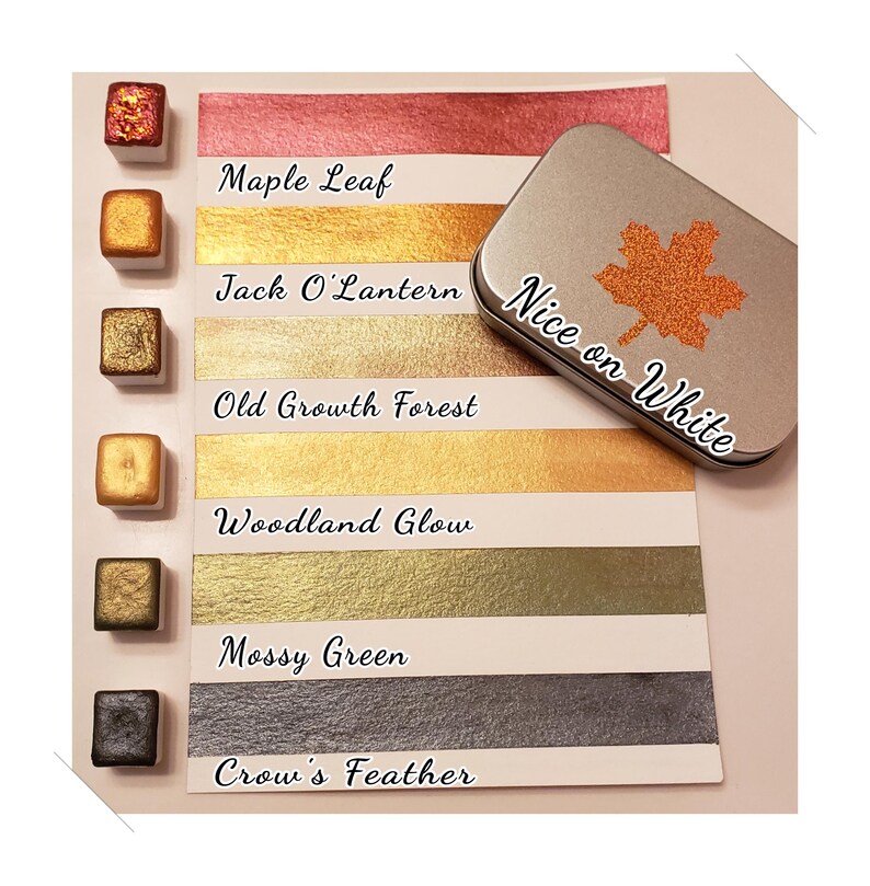 Mirror Chrome Mica Metallic Watercolor, Sparkly Colorshift Handmade ...