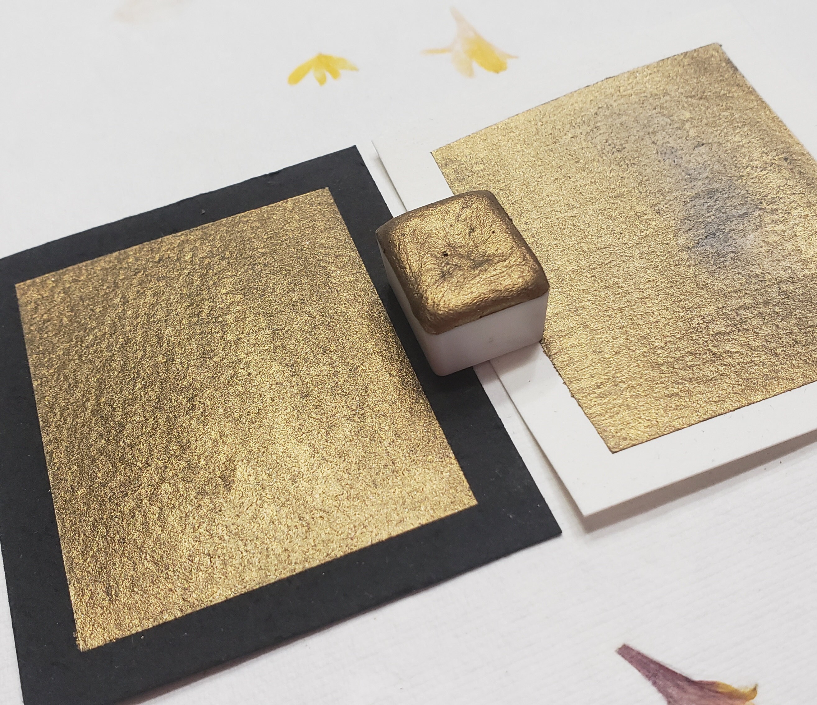 Brown Mica Metallic Watercolor, Sparkly Colorshift Handmade Art Gift ...