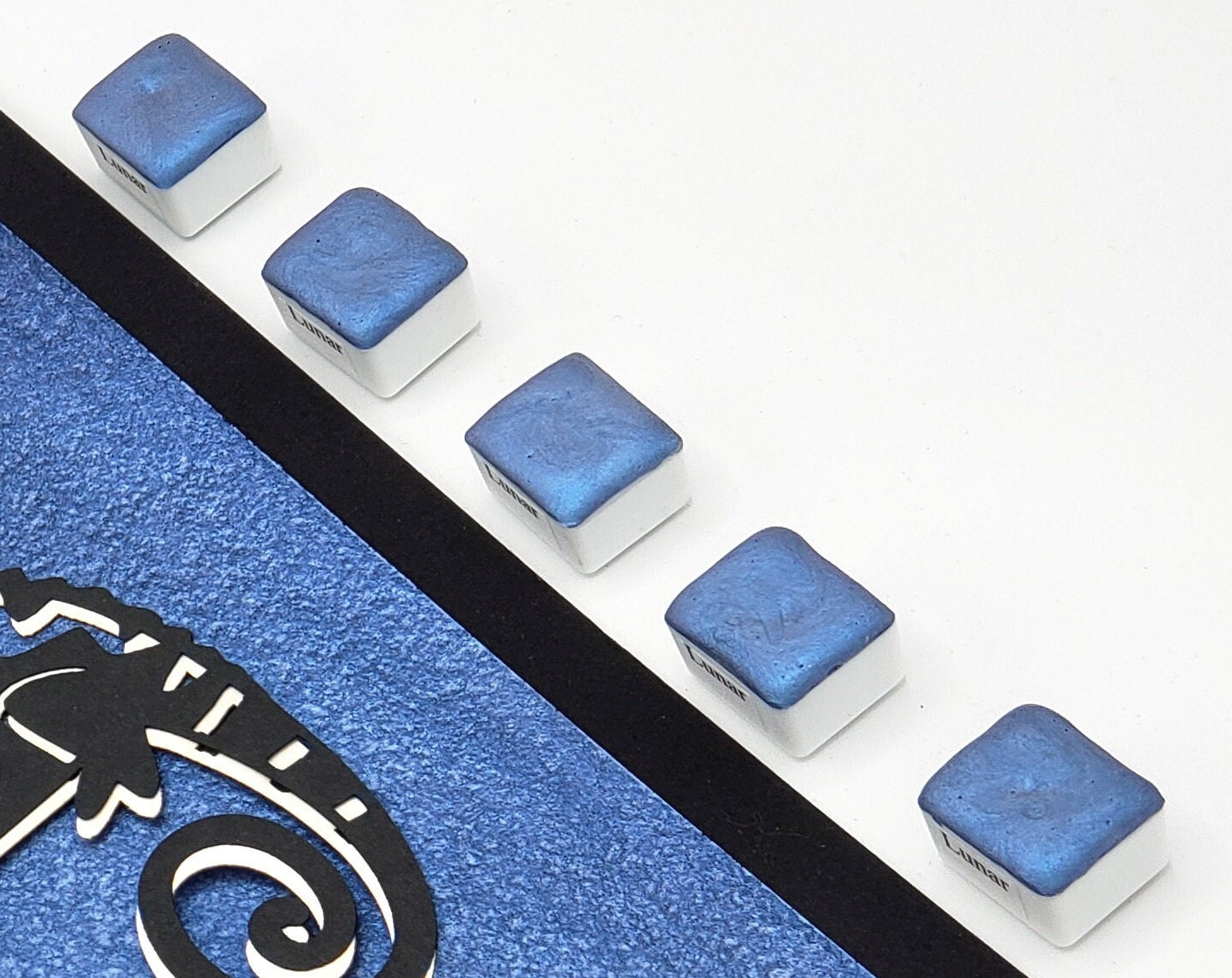 Blue Mica Metallic Watercolor, Sparkly Colorshift Handmade Art Gift for ...