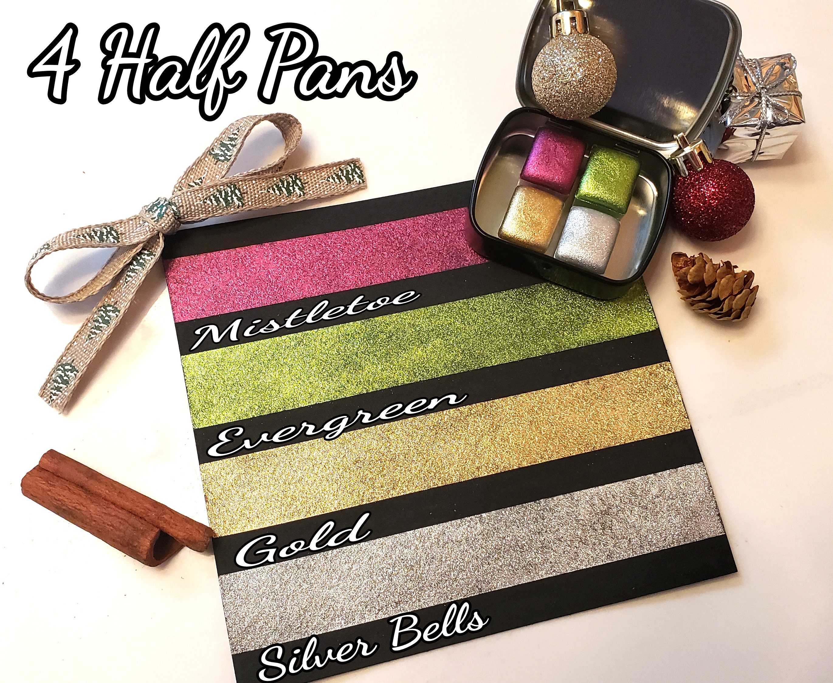 Mirror Chrome Mica Metallic Watercolor, Sparkly Colorshift Handmade ...