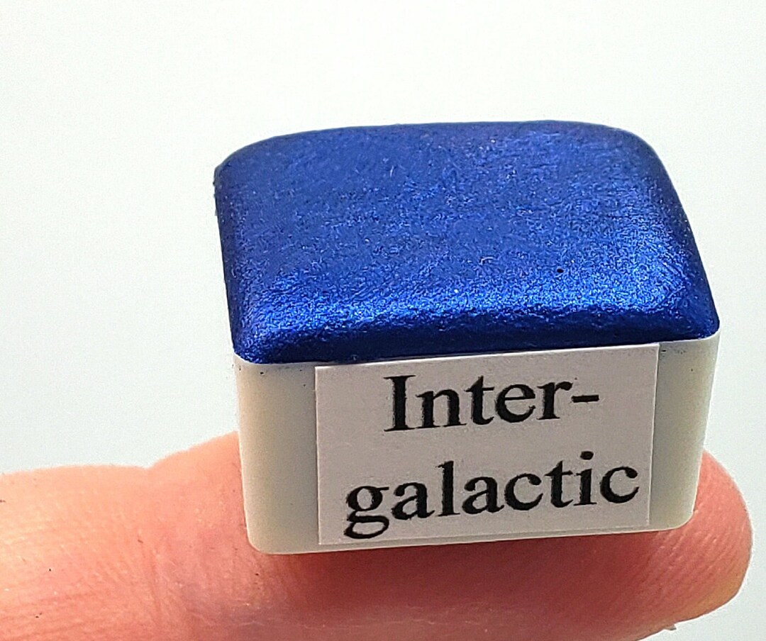 Blue Mica Metallic Watercolor, Sparkly Colorshift Handmade Art Gift for ...