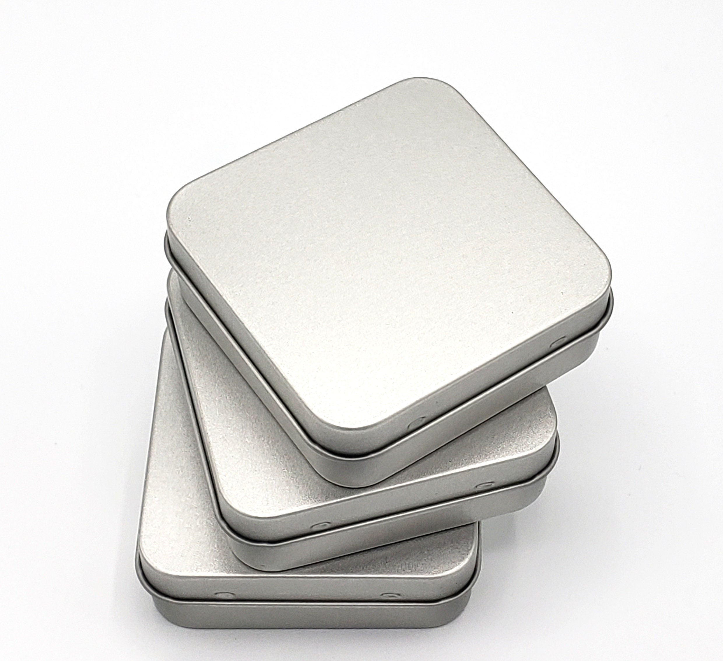 Silver Square Empty Hinged Metal En Plein Air Watercolor Palette Tin ...