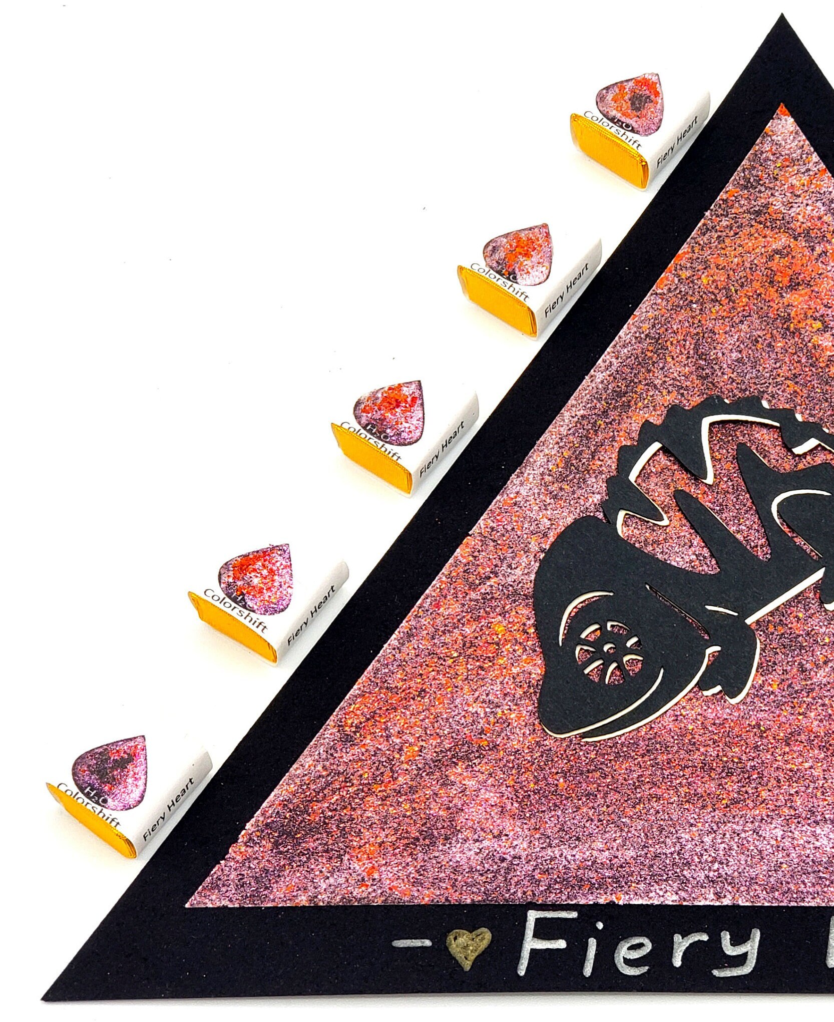 Fiery Mica Metallic Watercolor, Sparkly Colorshift Handmade Art Gift ...