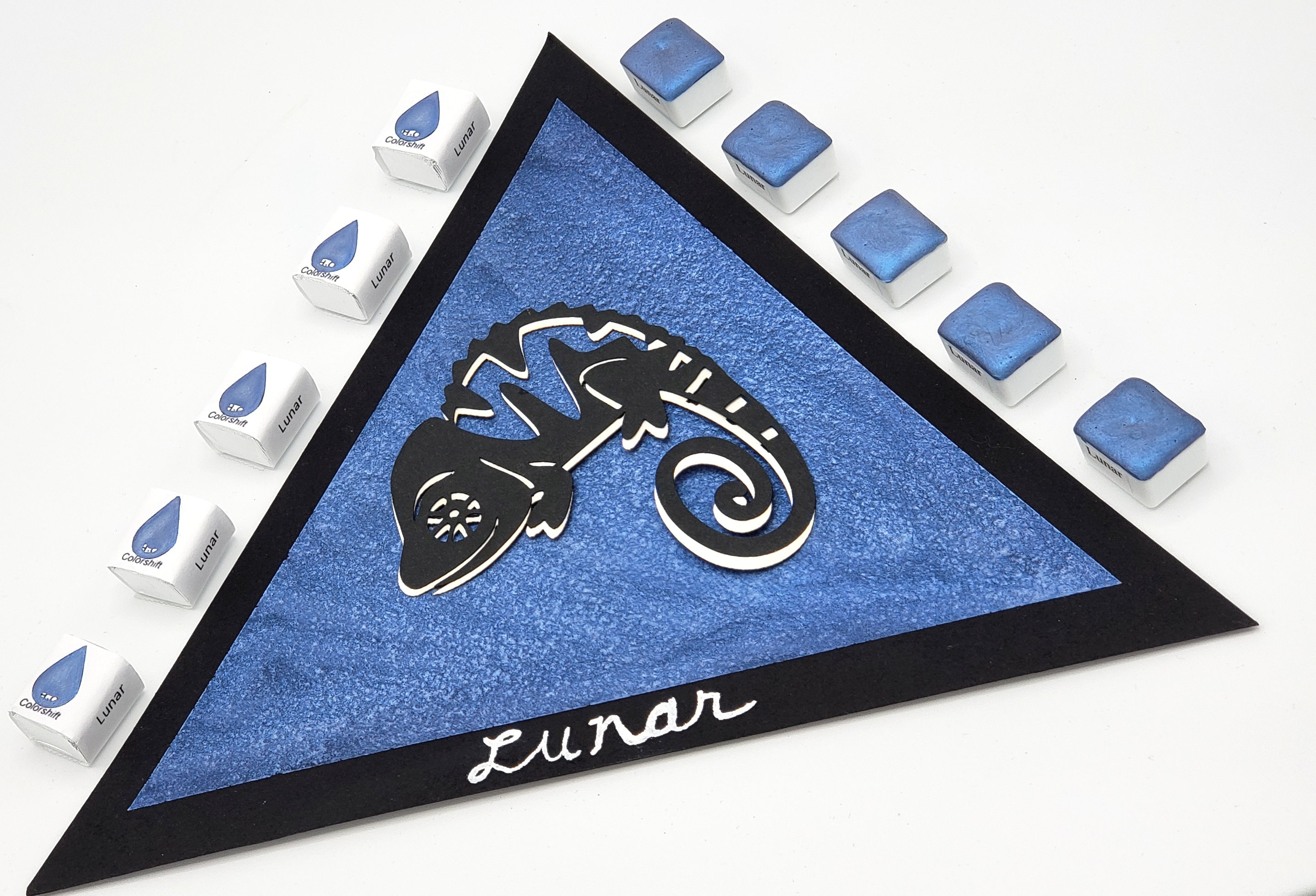 Blue Mica Metallic Watercolor, Sparkly Colorshift Handmade Art Gift for ...