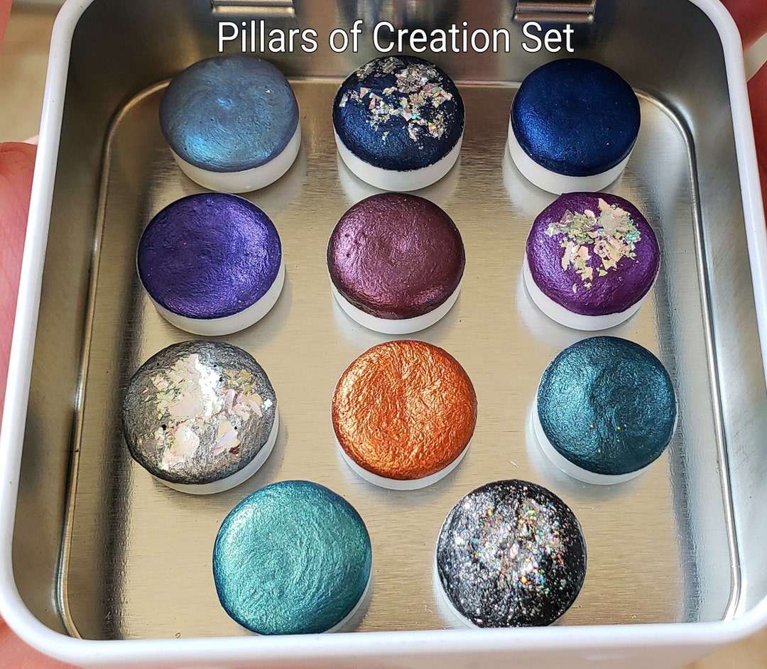 Mica Metallic Watercolor, Sparkly Colorshift Handmade Palette Gift for ...