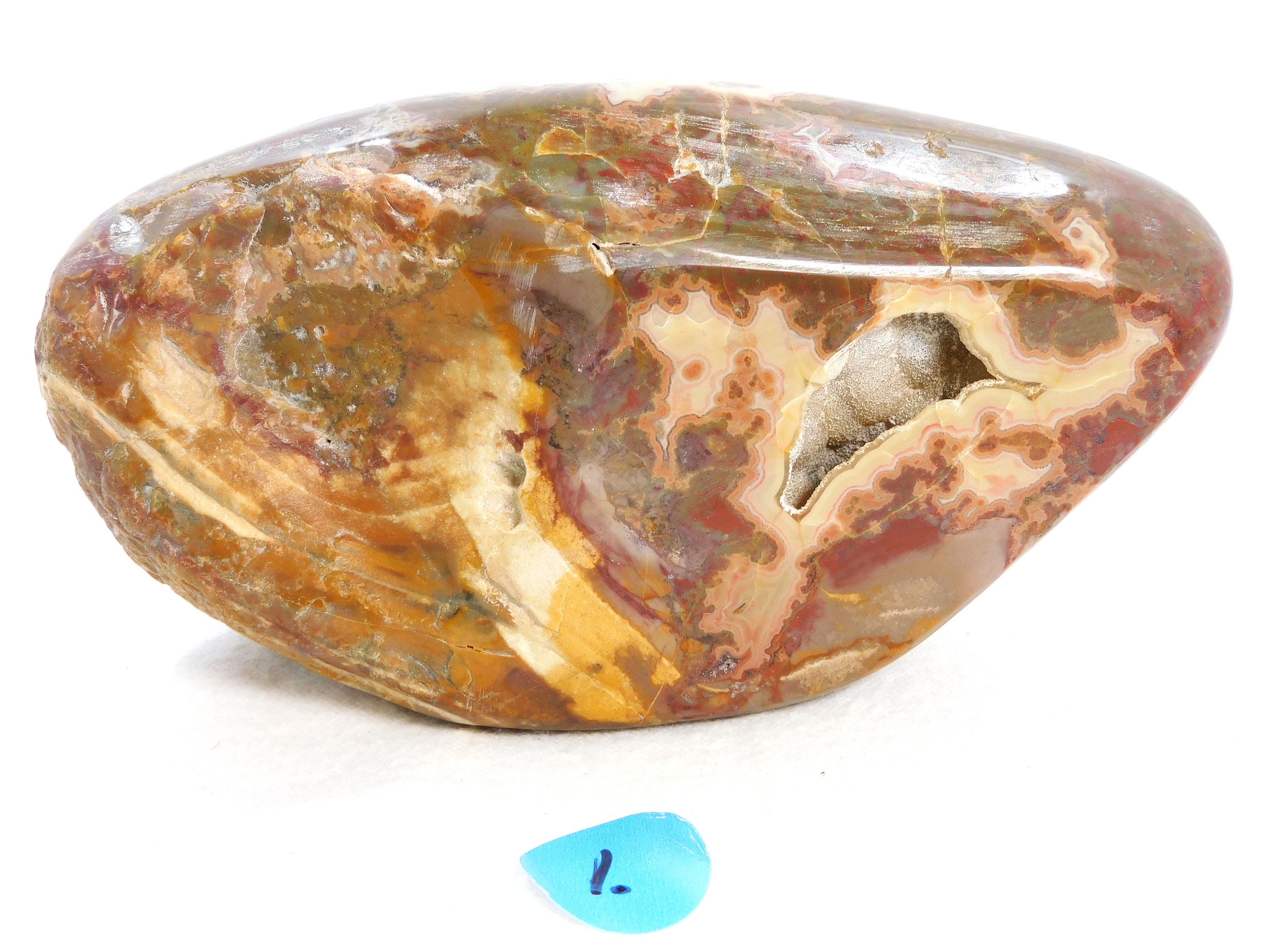 Large Fairburn Agate Covered With Pattern and Nice Crystal Pocket - Etsy