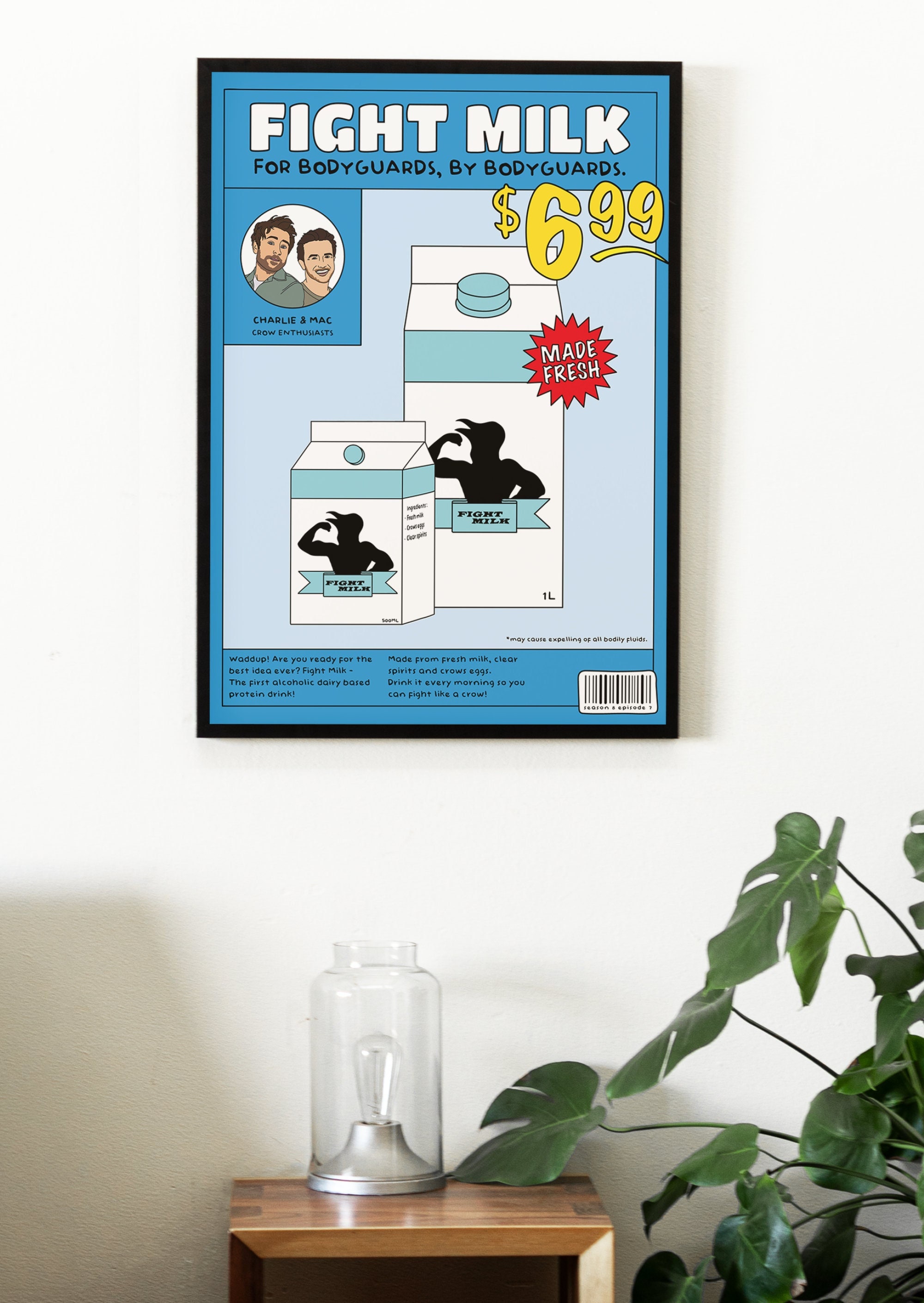 Fight Milk, It's Always Sunny in Philadelphia, Art Print Poster - Etsy