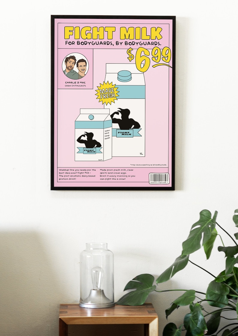 Fight Milk, It's Always Sunny in Philadelphia, Art Print Poster - Etsy