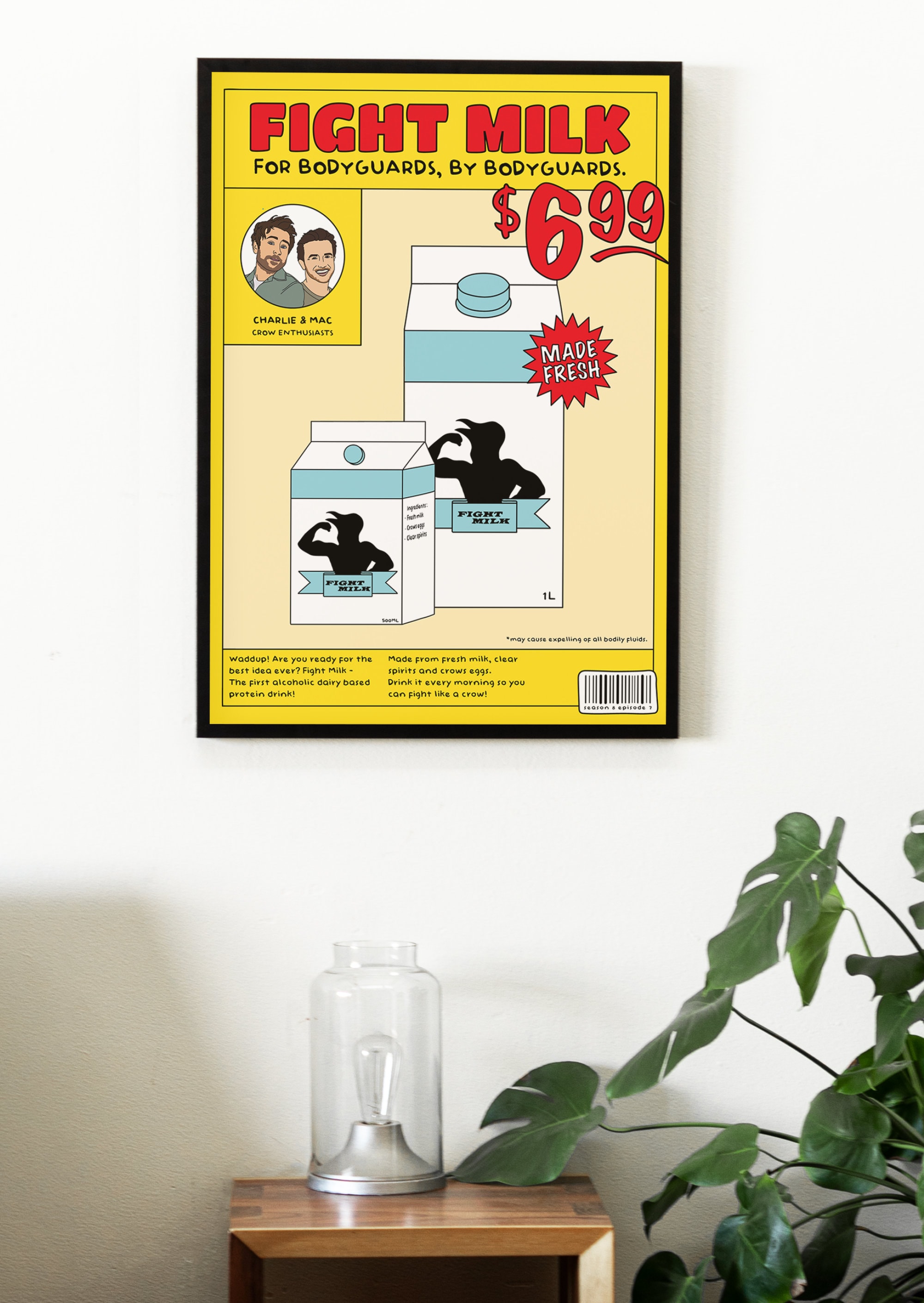 Fight Milk, It's Always Sunny in Philadelphia, Art Print Poster - Etsy