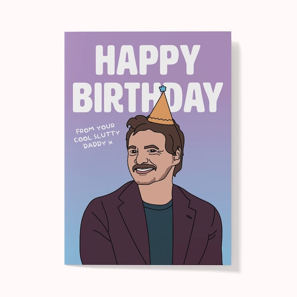 Pedro Pascal Birthday Card - Etsy Australia