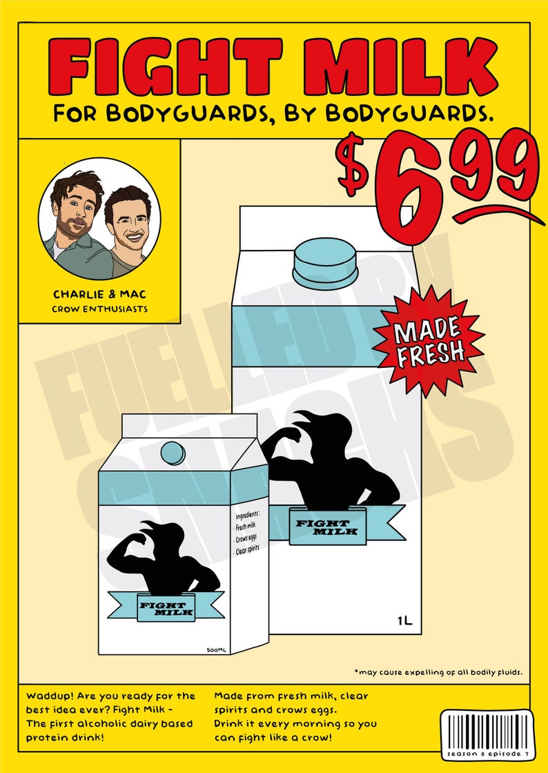 Fight Milk, It's Always Sunny in Philadelphia, Art Print Poster - Etsy
