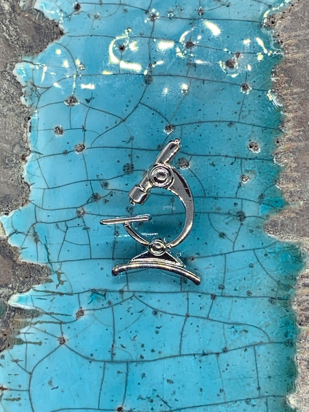 Curved Microscope Lapel Pin - Etsy