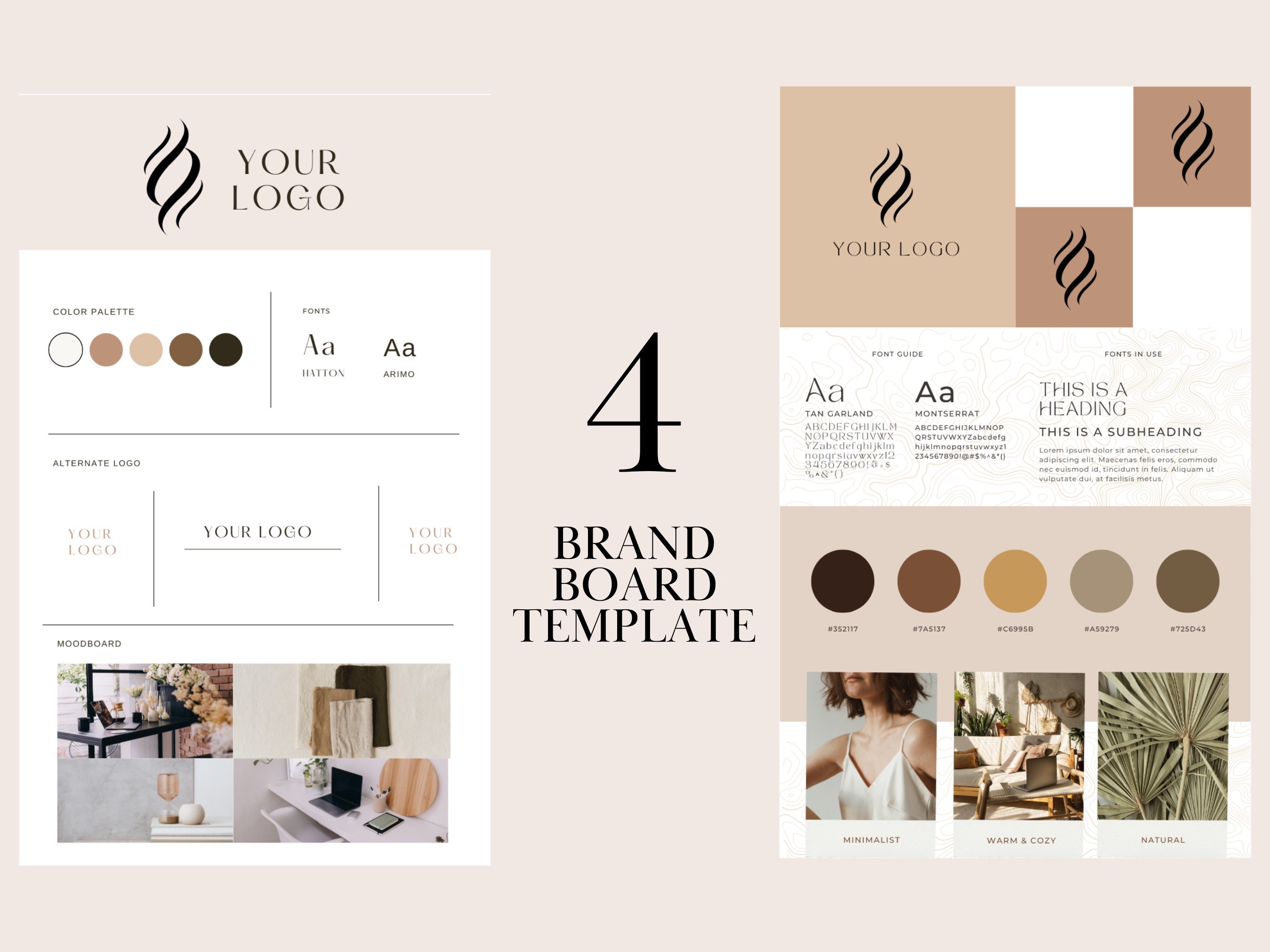 Brand Board Templates and Mood Board Templates | Editable Canva ...