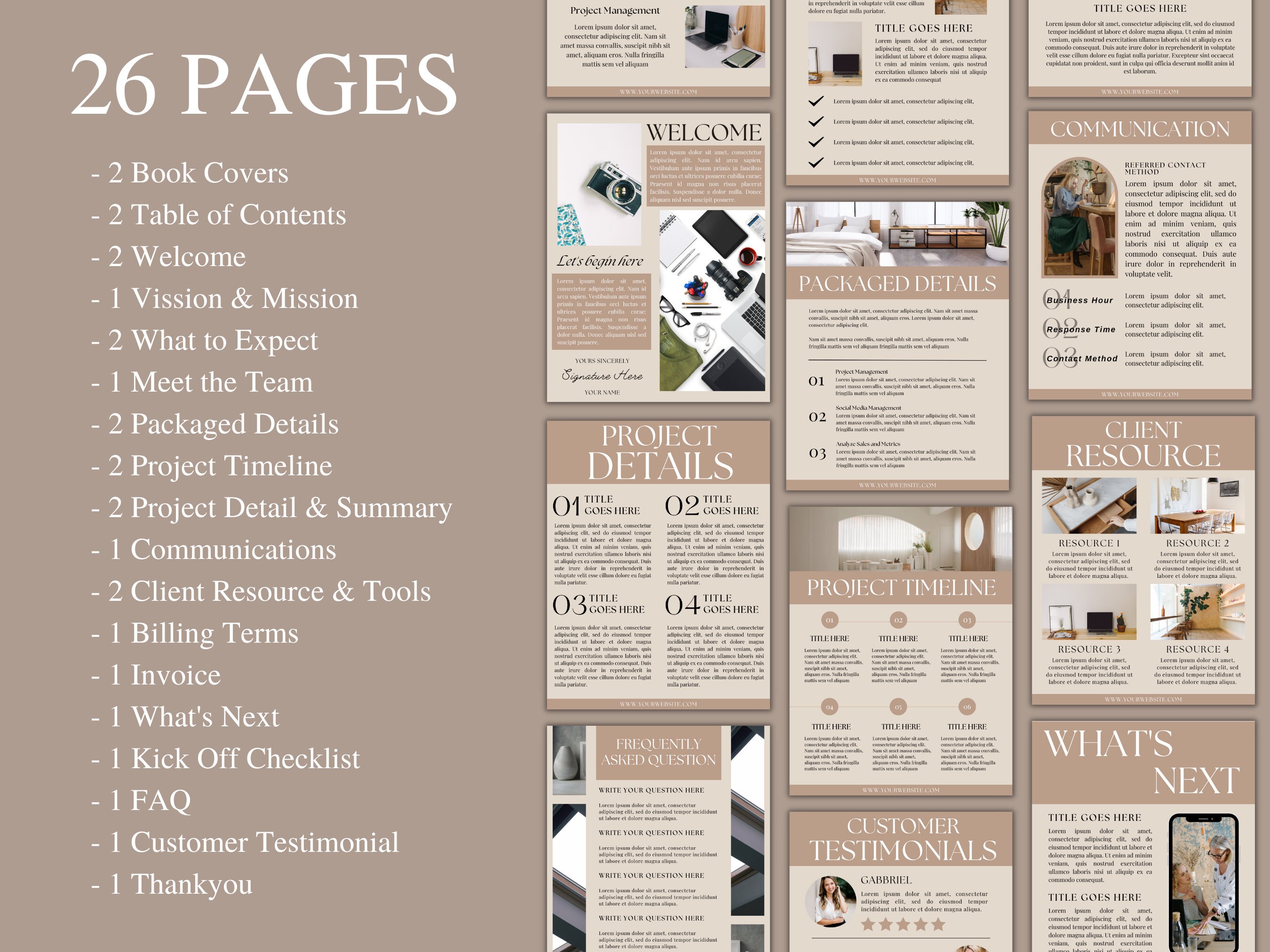 Client Welcome Packet Template Boho Client Onboarding Template New Client Service Guide