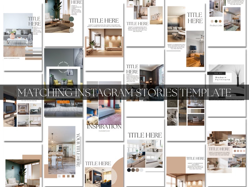 140 Interior Design Instagram Template for Instagram Post & - Etsy