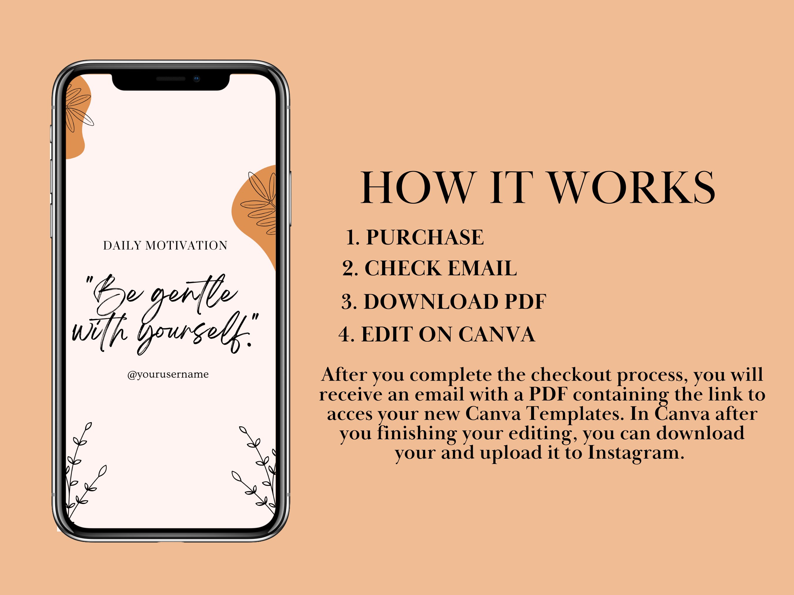 Boho-themed Instagram Post Canva Template Bundle for Social Media ...