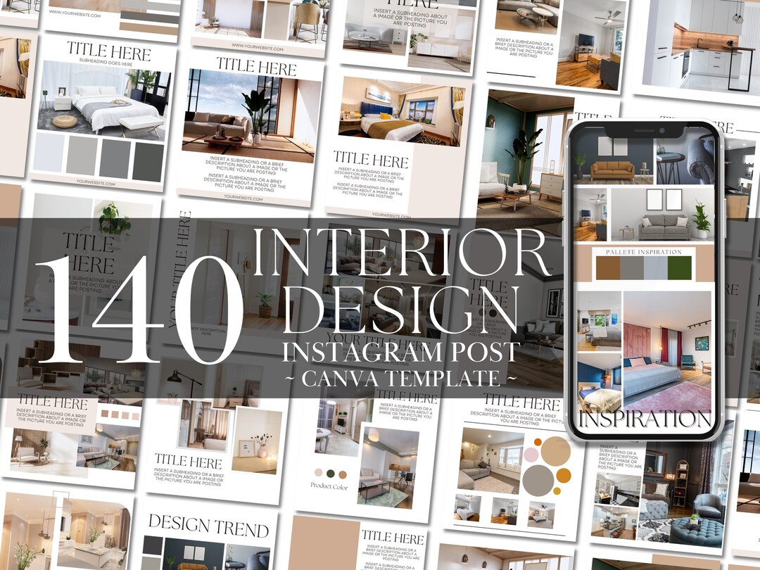 140 Interior Design Instagram Template for Instagram Post & Stories ...