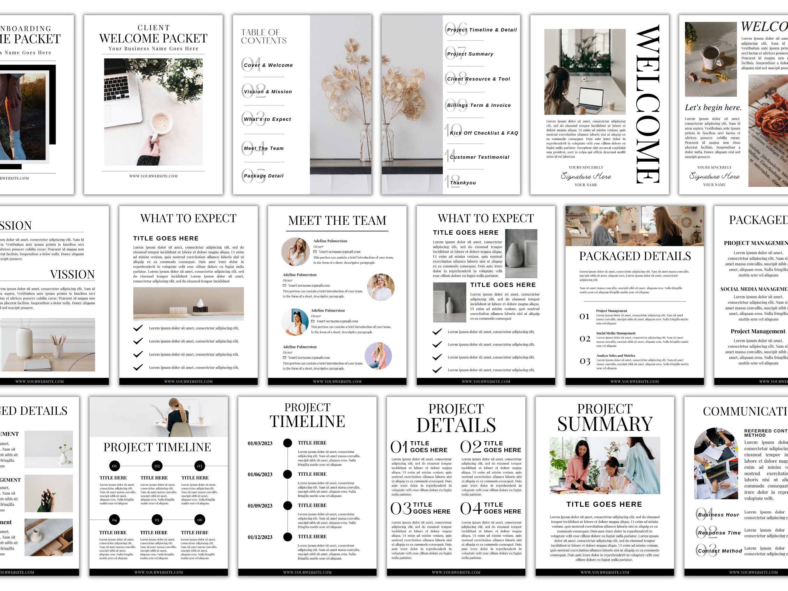 Client Welcome Packet Template Client Onboarding Template New Client Service Guide