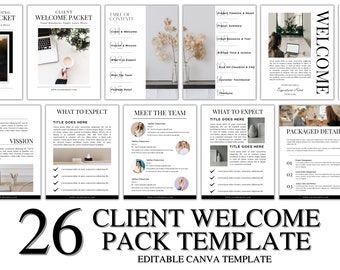 Client Welcome Packet Template | Client Onboarding Template | New Client Service Guide ...