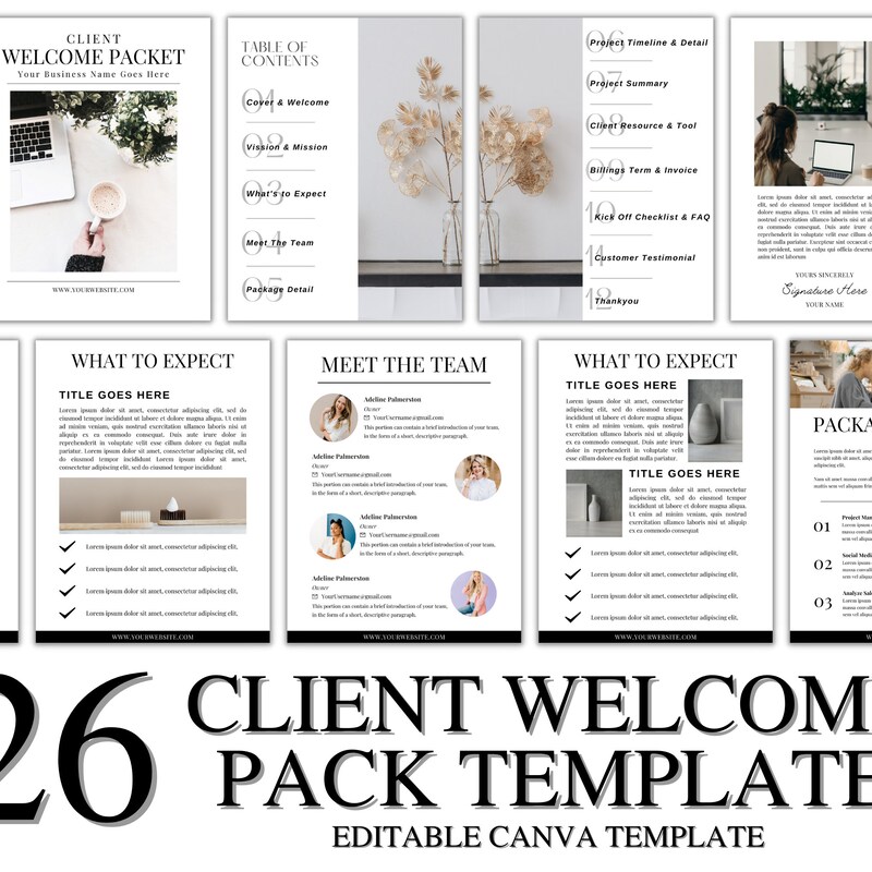 Welcome Packet Template - Etsy