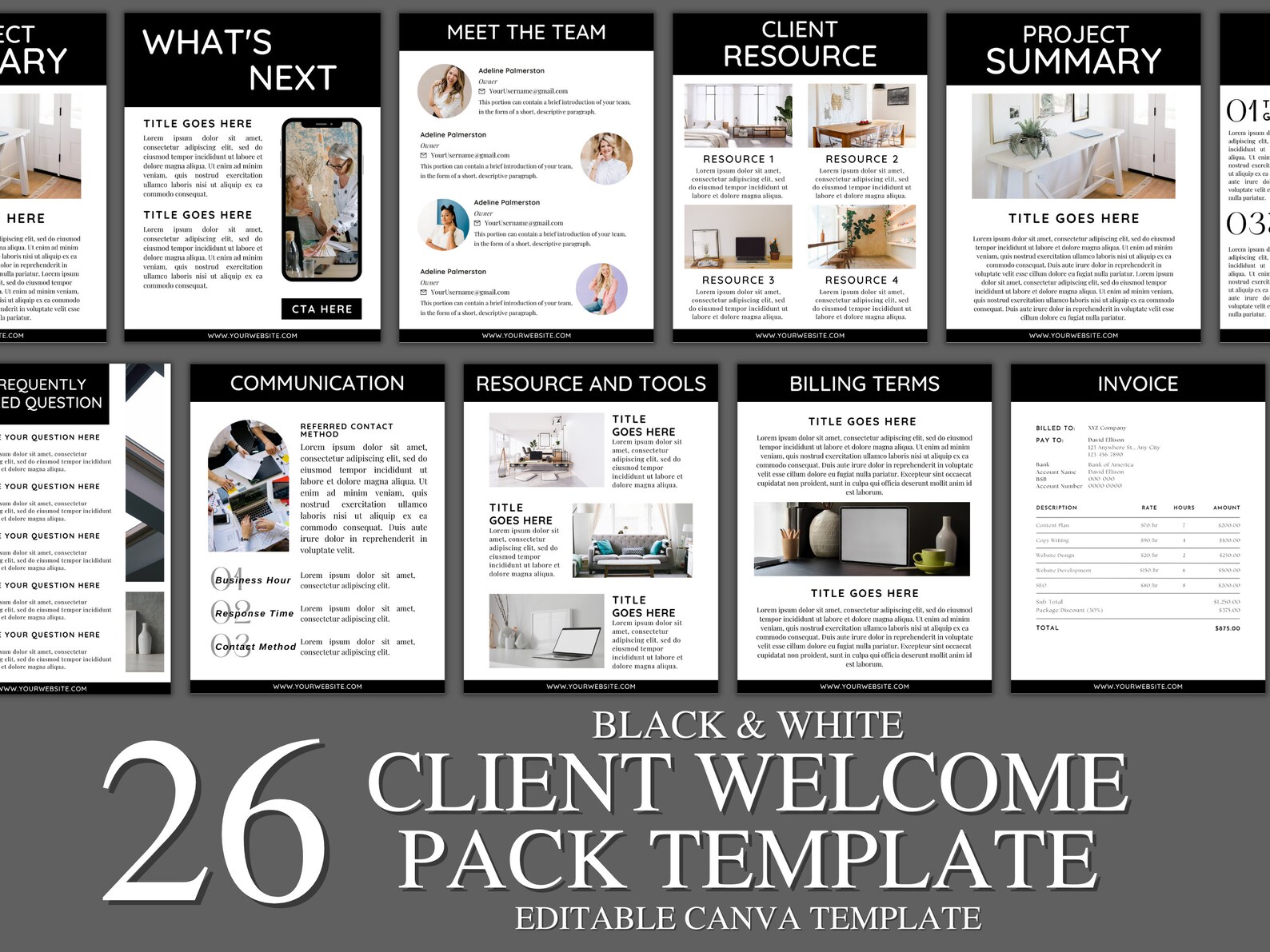 Client Welcome Packet Template | Client Onboarding Template | New ...