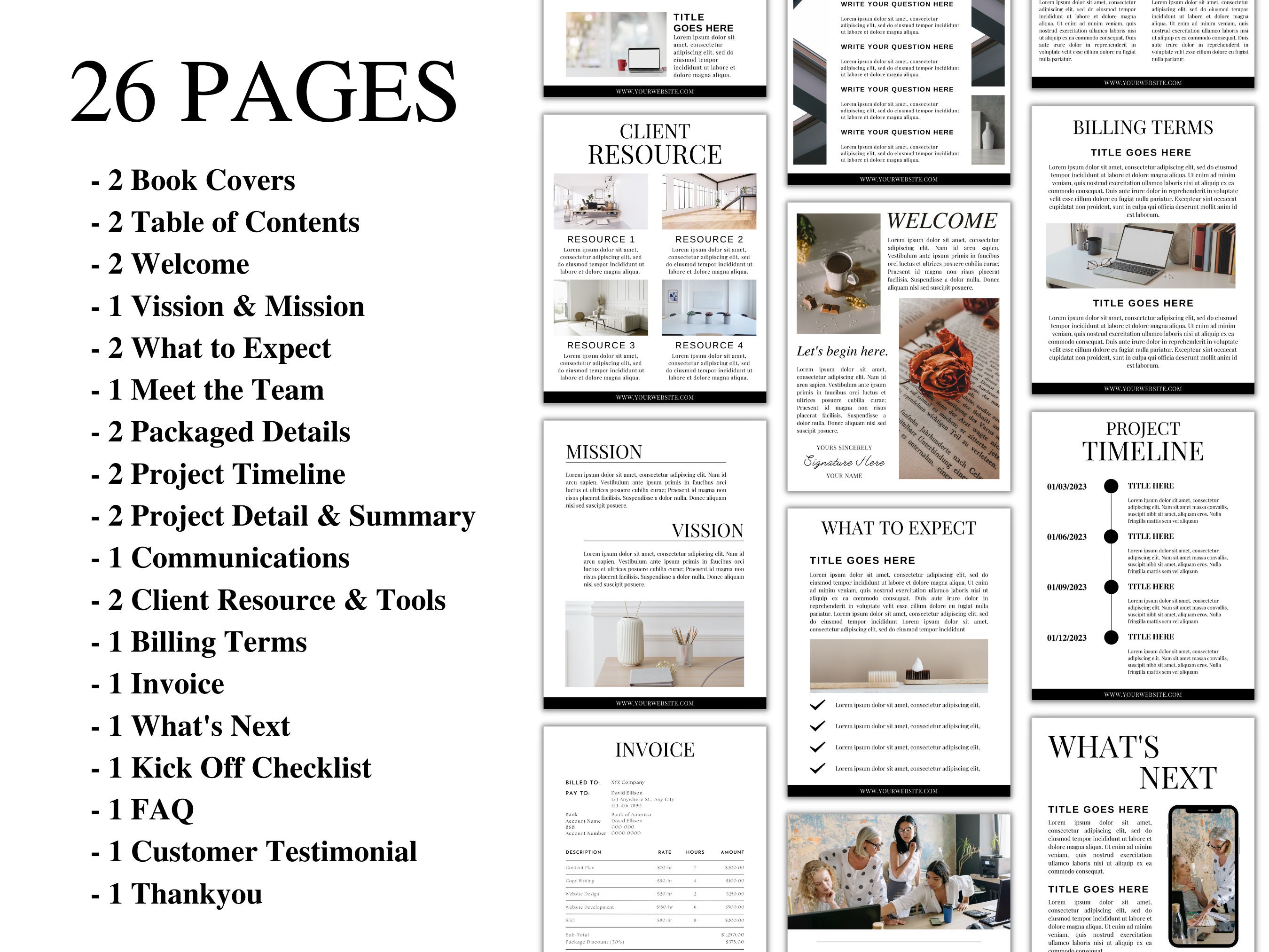 Client Welcome Packet Template Client Onboarding Template New Client Service Guide