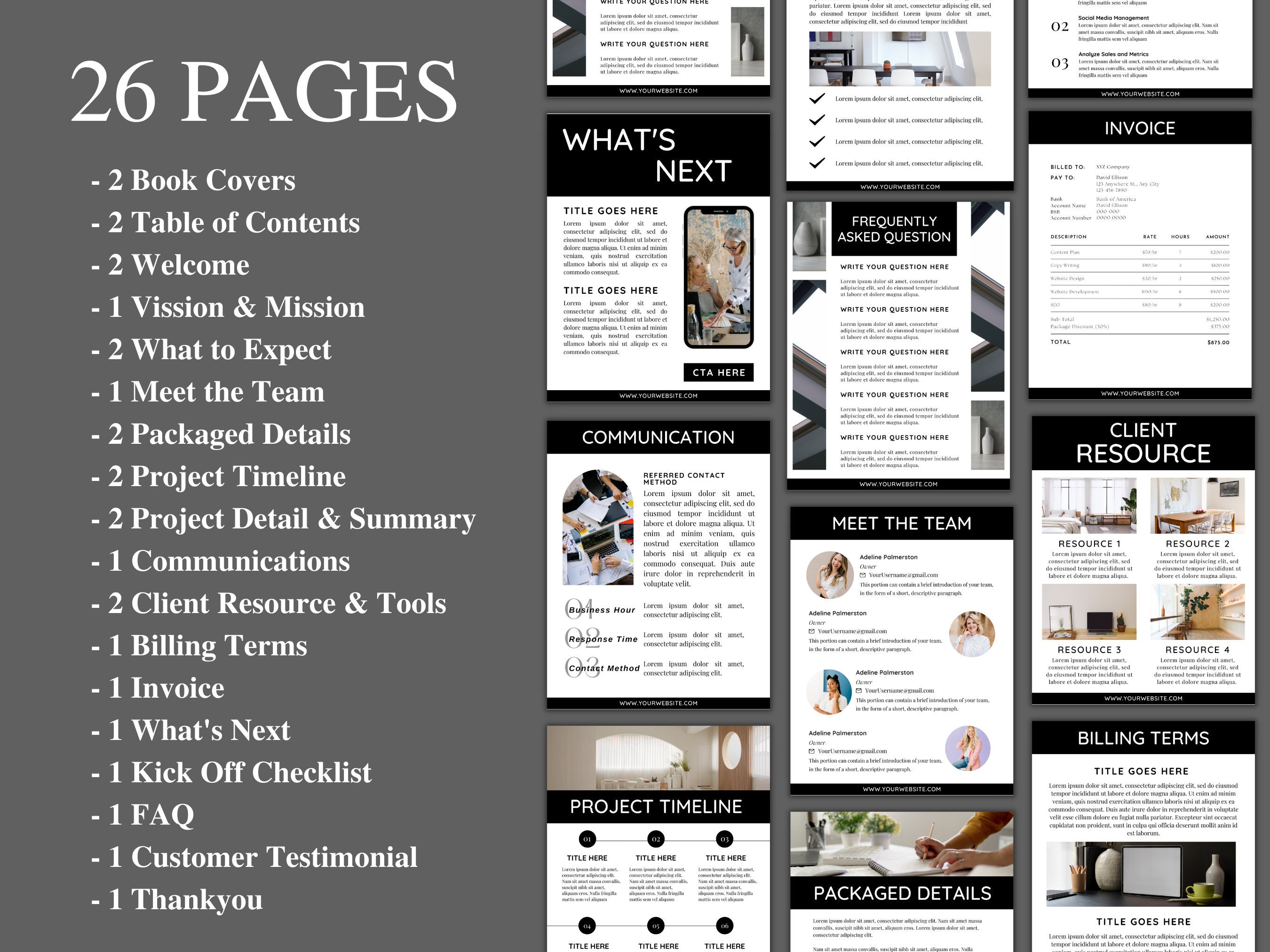 Client Welcome Packet Template | Client Onboarding Template | New ...