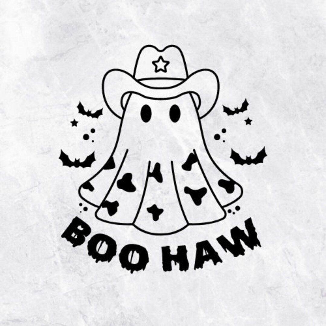 Boo Haw Cowboy Ghost Halloween SVG, Halloween PNG, Ghost SVG - Etsy